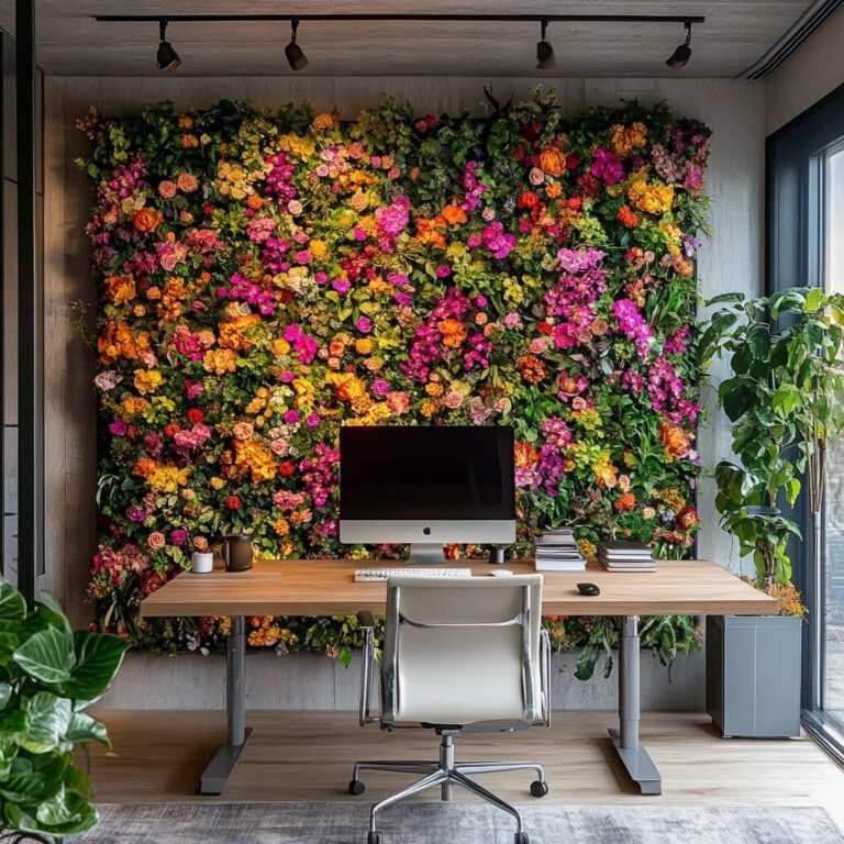 How I Created a Living Flower Wall for My Home Office - Petal Republic