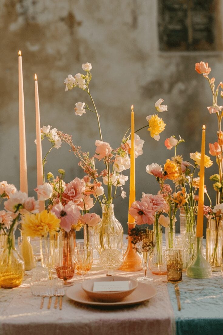 31+ Wildflower Wedding Table Setting Ideas to Make Your Day Bloom ...