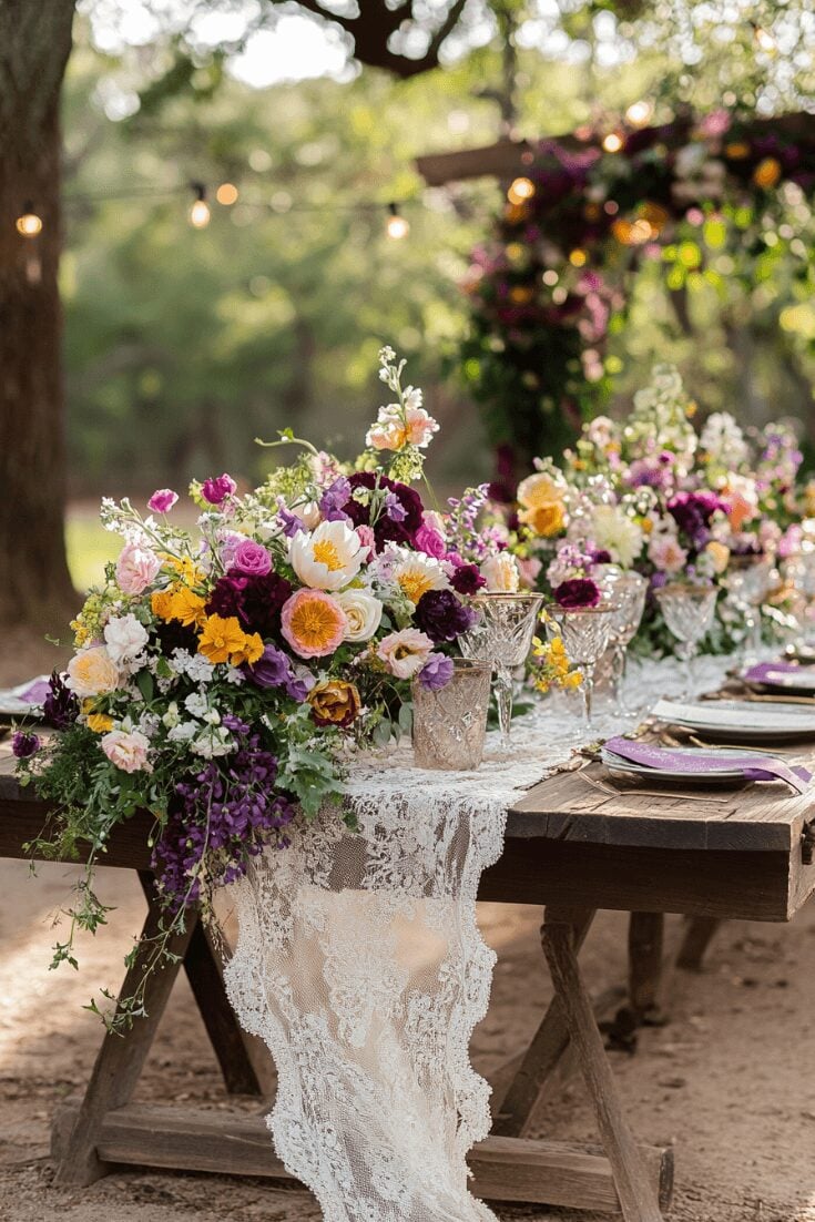 31+ Wildflower Wedding Table Setting Ideas to Make Your Day Bloom ...