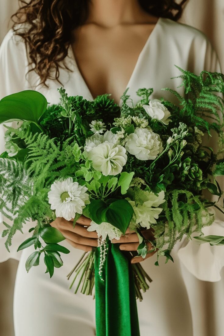 57+ Emerald Green Wedding Bouquets That Are Pure Luxury 💚 - Petal Republic