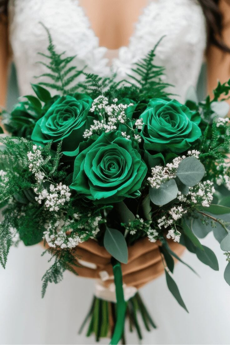 57+ Emerald Green Wedding Bouquets That Are Pure Luxury 💚 - Petal Republic