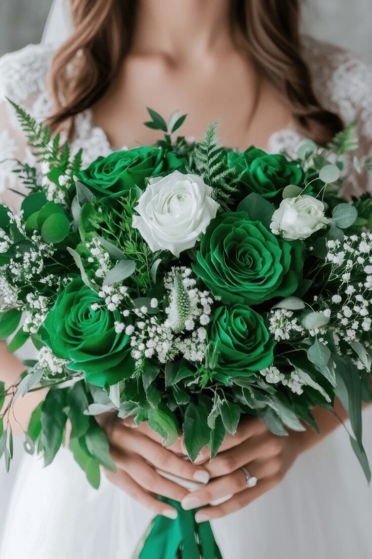 57+ Emerald Green Wedding Bouquets That Are Pure Luxury 💚 - Petal Republic