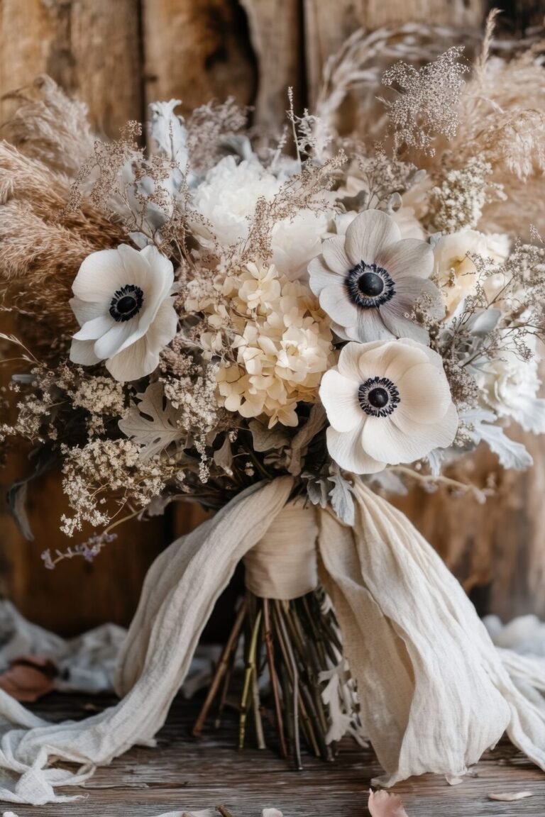 102+ Anemone Wedding Bouquets You’ve Been Dreaming Of 💕 - Petal Republic