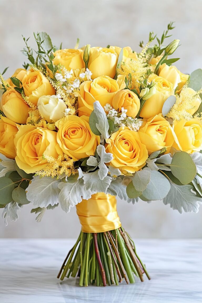 85+ Yellow Rose Wedding Bouquets That Are Too Gorgeous to Miss! 💛 ...