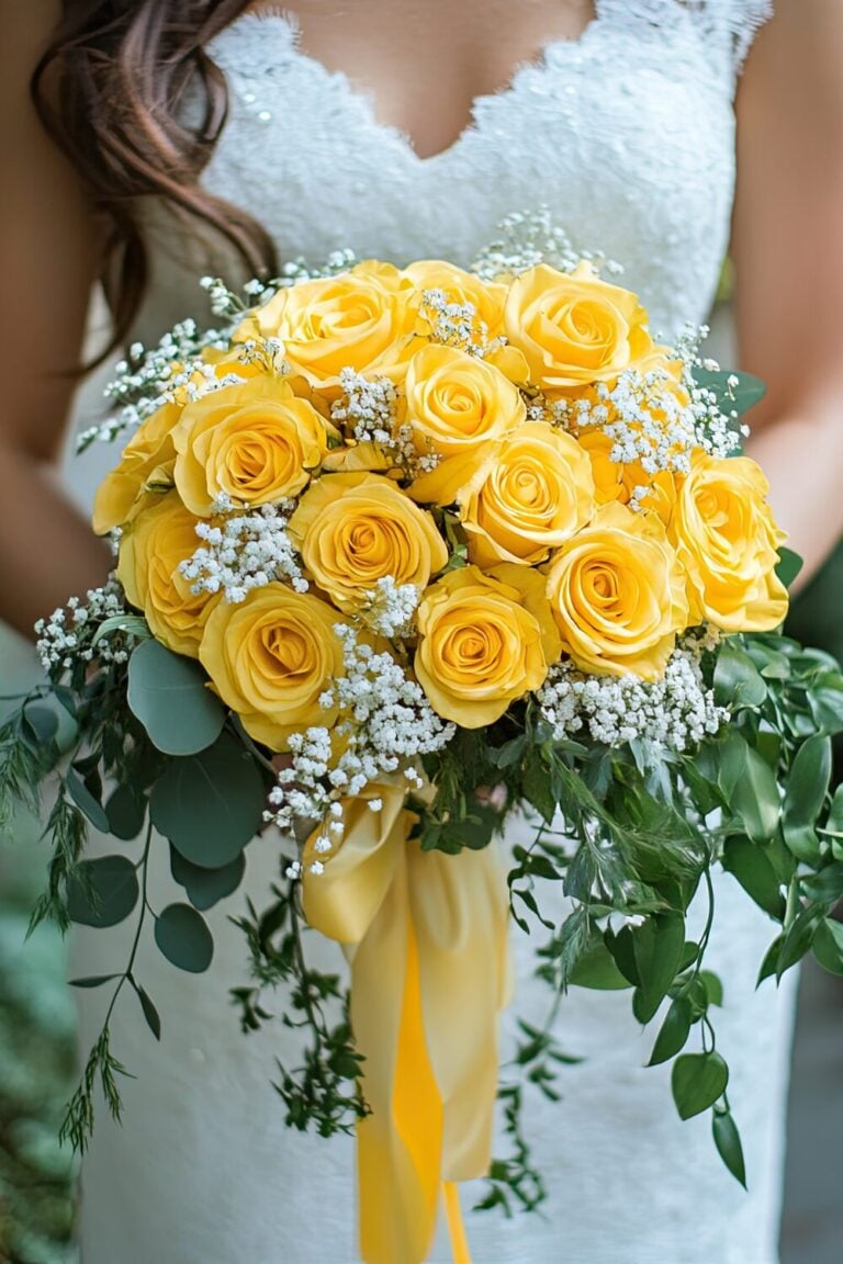 85+ Yellow Rose Wedding Bouquets That Are Too Gorgeous to Miss! 💛 ...