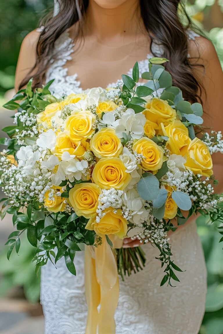 85+ Yellow Rose Wedding Bouquets That Are Too Gorgeous to Miss! 💛 ...