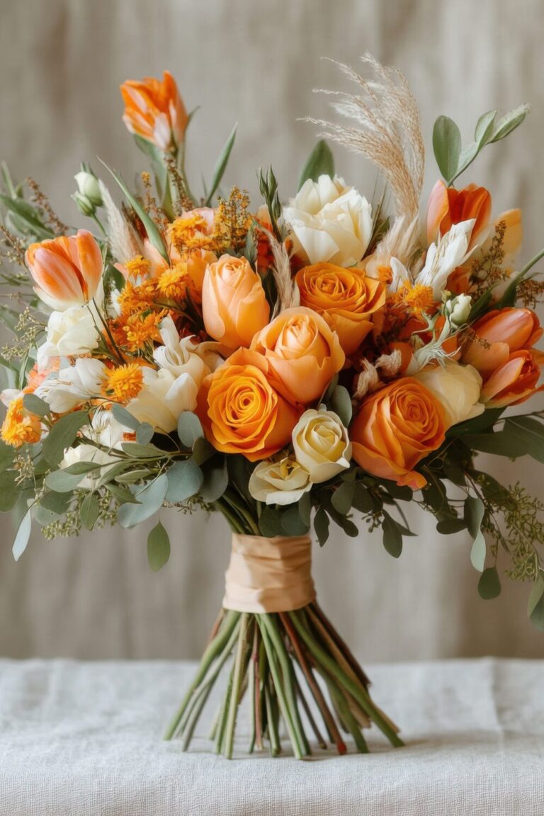 103+ Orange Wedding Bouquets That Are Bright, Bold, and Beautiful 🧡 ...