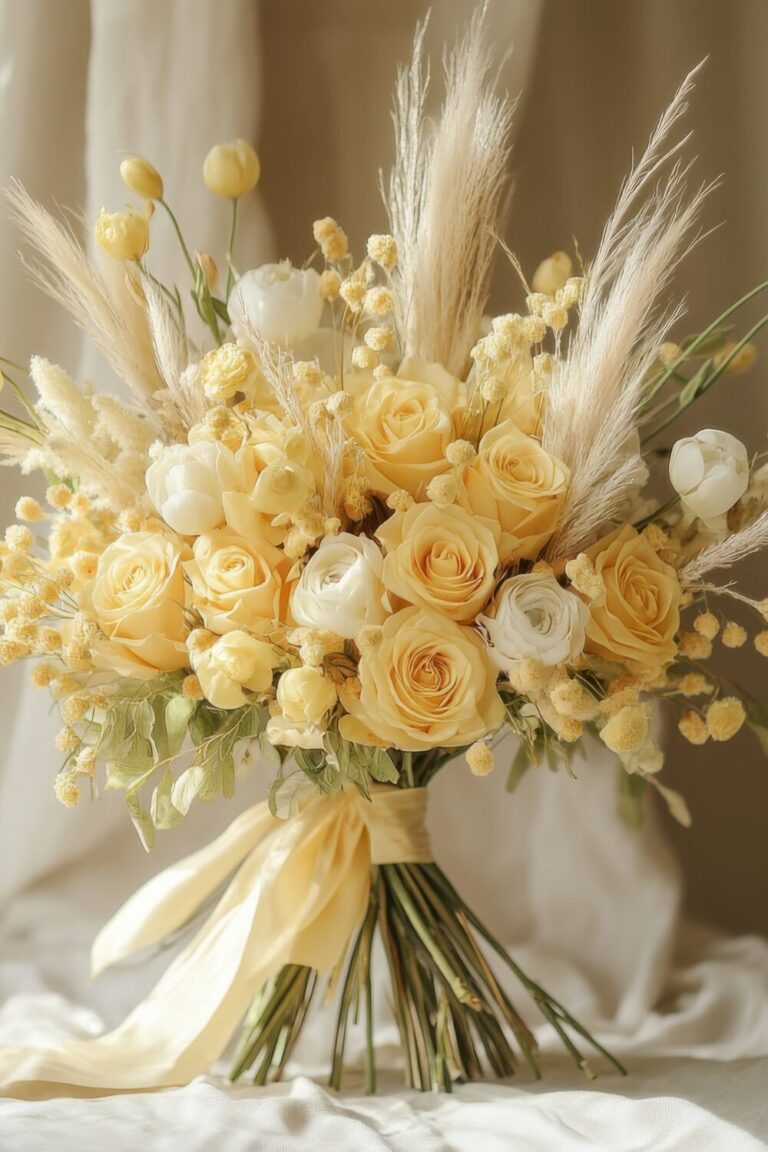 119+ Yellow Wedding Bouquets That’ll Steal the Show! 🌼💛 - Petal Republic