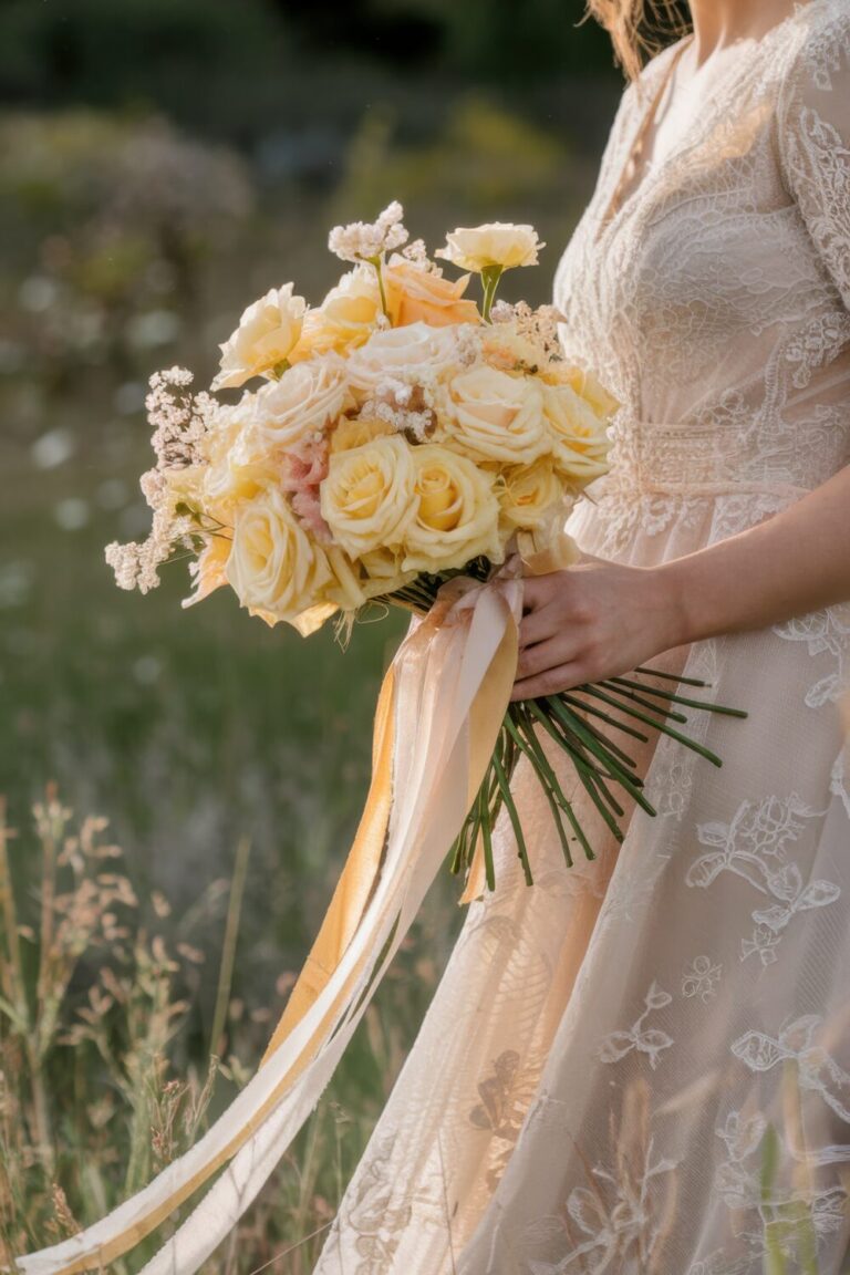 119+ Yellow Wedding Bouquets That’ll Steal the Show! 🌼💛 - Petal Republic