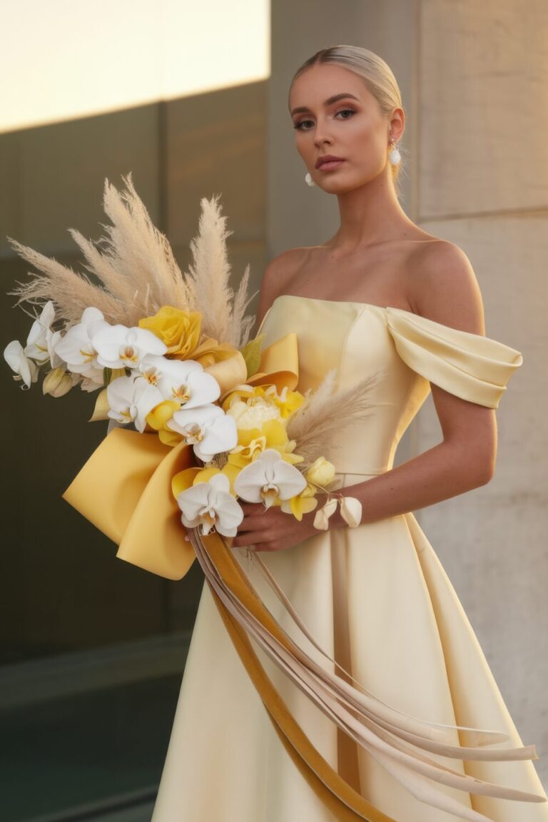 119+ Yellow Wedding Bouquets That’ll Steal the Show! 🌼💛 - Petal Republic
