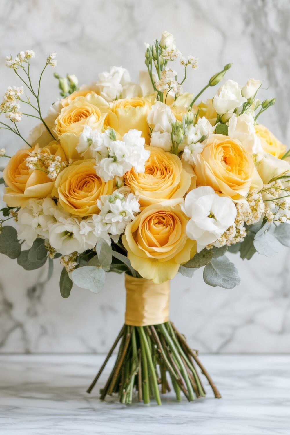 119+ Yellow Wedding Bouquets That’ll Steal the Show! 🌼💛 - Petal Republic
